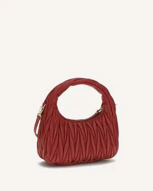 Miu Miu Quilted Matelassé Leather Hobo Handbag