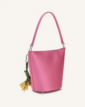 SELF-PORTRAIT Satin Bucket Bag - Pink
