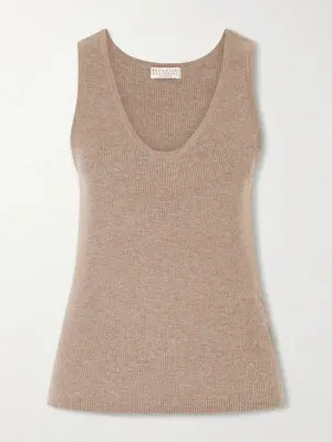 Brunello Cucinelli Ribbed Knit Tank Top