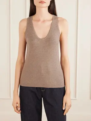 Brunello Cucinelli Ribbed Knit Tank Top