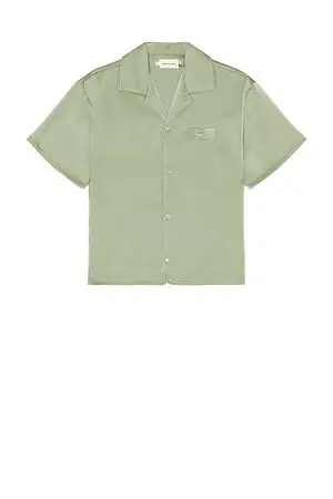 HONOR THE GIFT Satin Chest Logo Camp Collar Shirt