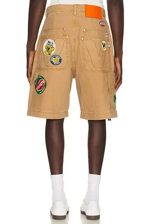 VANDYTHEPINK Patched Canvas Shorts