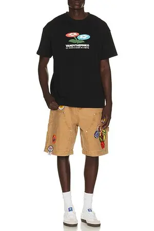VANDYTHEPINK Patched Canvas Shorts