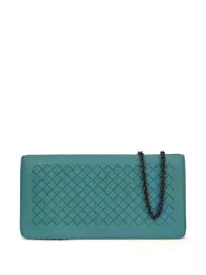 Bottega Veneta Intrecciato Woc Shoulder Bag - Blue