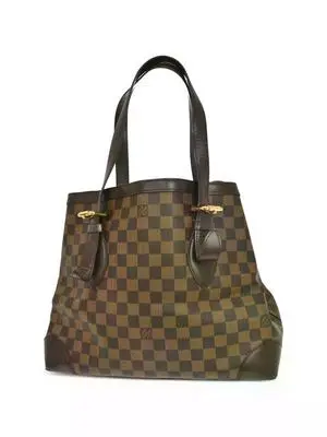 LOUIS VUITTON Damier Ebene Hampstead Mm Tote Bag - Brown