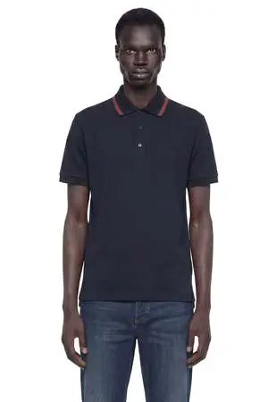 Gucci Cotton Jersey Piqué Polo Shirt - Blue