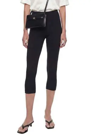 TOTEME Capri Knit Leggings - Black