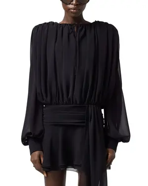 Giuseppe Di Morabito Blouson Silk Mini Dress