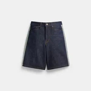 COACH Brain Dead Denim Skater Shorts In Recycled Cotton - Dark Blue