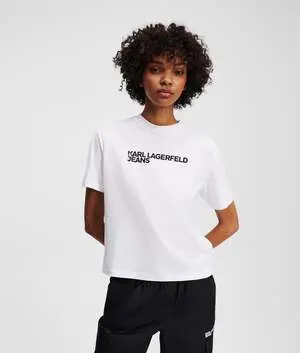 KL JEANS Jeans Logo T-shirt - White