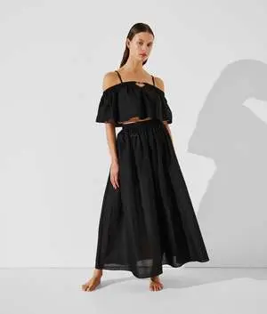 Karl Lagerfeld K/signature Beach Maxi Skirt - Black