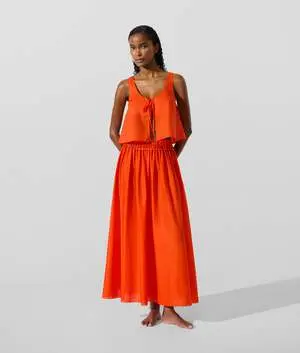 Karl Lagerfeld K/signature Beach Maxi Skirt - Tango