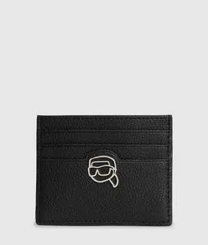 Karl Lagerfeld Ikon Pebble Cardholder - Black