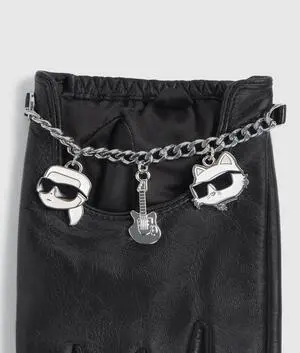Karl Lagerfeld Ikon Charms Fingerless Gloves