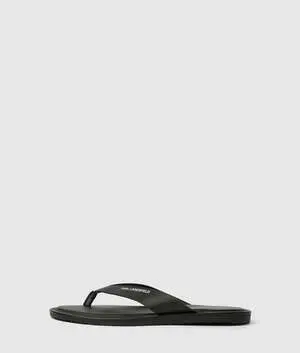 KL JEANS Kastor Iv Leather Slides - Black
