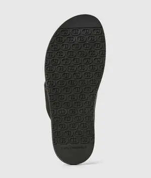 Karl Lagerfeld Kastor Iv Leather Slides - Black