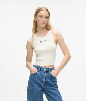 KL JEANS Jeans Ribbed Knit Cropped Tank Top - Pristine