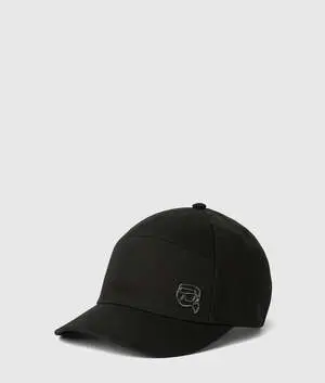 Karl Lagerfeld Ikon Pin Baseball Cap - Black