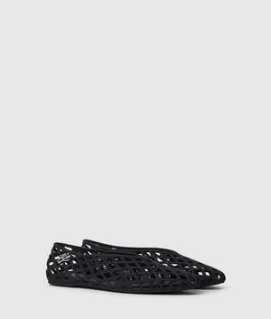 Karl Lagerfeld Matte Rubber Jelly Ballet Pumps