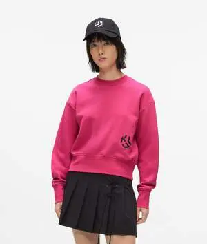 KL JEANS Monogram Sweatshirt Very Berry