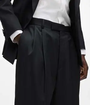 Karl Lagerfeld Tailored Virgin Wool Straight-leg Trousers