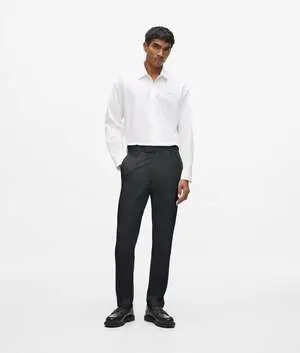 Karl Lagerfeld Wool-blend Tailored Pants - Black