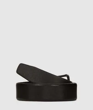 Karl Lagerfeld Monogram Leather Belt