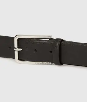 Karl Lagerfeld Monogram Leather Belt