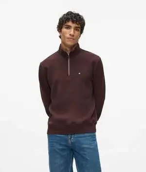 Karl Lagerfeld Karl Lagerfeld Quarter-Zip Sweatshirt Fudge