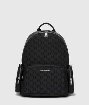 Karl Lagerfeld K/monogram Jacquard Backpack - Black