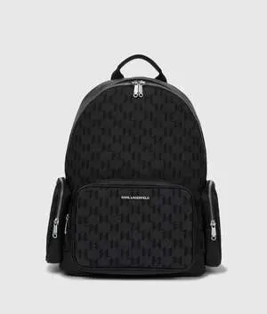 Karl Lagerfeld K/monogram Jacquard Backpack - Black