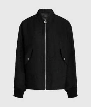 Karl Lagerfeld Ikon Bouclé Bomber Jacket