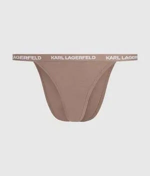Karl Lagerfeld Logo Brazilian Briefs – 3-pack - Nude Shades