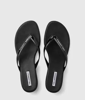 Karl Lagerfeld Glossy Pvc Jelly Heeled Thong Sandals