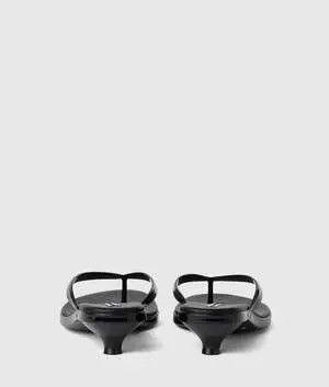Karl Lagerfeld Glossy Pvc Jelly Heeled Thong Sandals