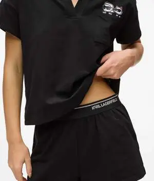 Karl Lagerfeld Ikon Short Pajama Set - Black
