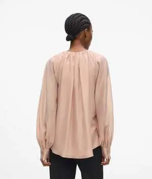 Karl Lagerfeld Gathered Neck Blouse