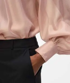 Karl Lagerfeld Gathered Neck Blouse