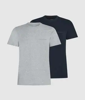 Karl Lagerfeld Logo T-shirt – 2-pack - Navy-grey