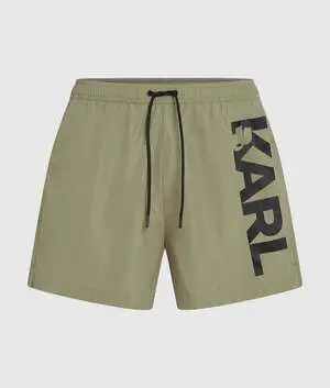 Karl Lagerfeld Logo Boardshorts - Laurel Oak