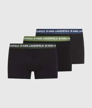 Karl Lagerfeld Logo Trunks – 3-pack - Forest-dill-medieval