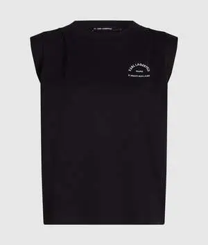 Karl Lagerfeld Rue St-guillaume Oversized Tank Top - Black