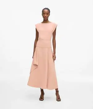 Karl Lagerfeld Frill Hem Sleeveless Maxi Dress - Misty Rose