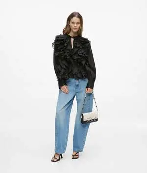 Karl Lagerfeld Organza Ruffle Blouse