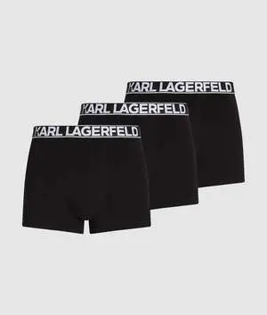 Karl Lagerfeld Bold Logo Trunks – 3-pack - Black