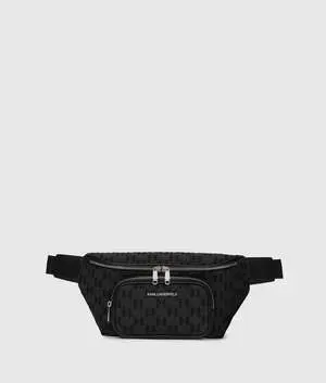Karl Lagerfeld K/monogram Jacquard Belt Bag - Black