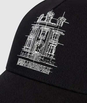 Karl Lagerfeld Cap With Architectural Artwork