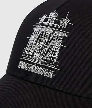 Karl Lagerfeld Cap With Architectural Artwork