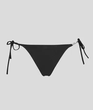 Karl Lagerfeld Side-tie Bikini Bottoms - Black