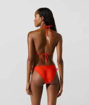 Karl Lagerfeld Side-tie Bikini Bottoms - Tango